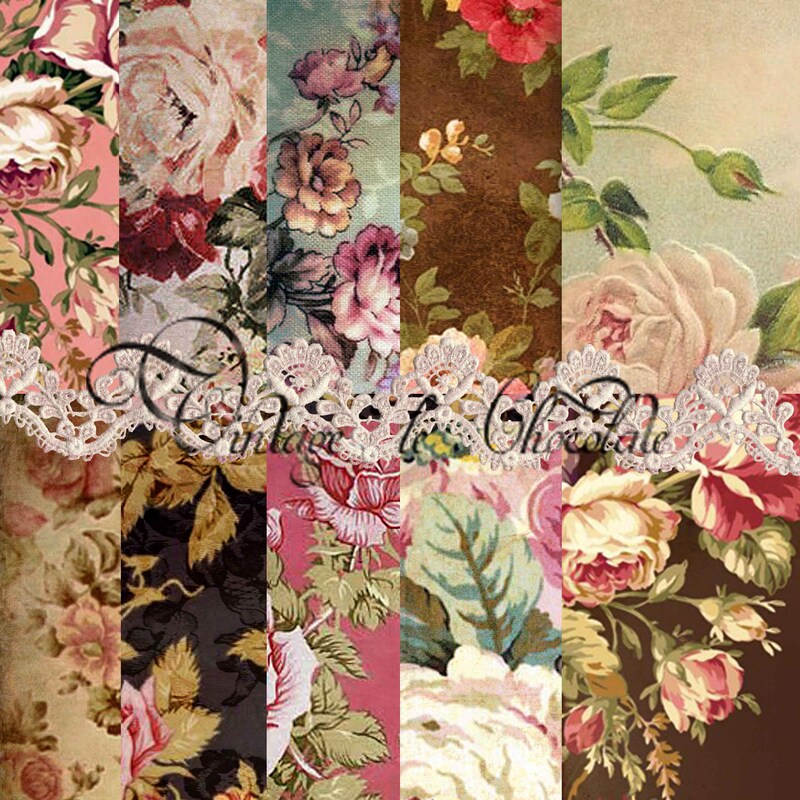 Vintage Rose Paper - Etsy