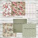 Pink Rose Digital Paper Mint Green Digital Floral Paper Pink - Etsy