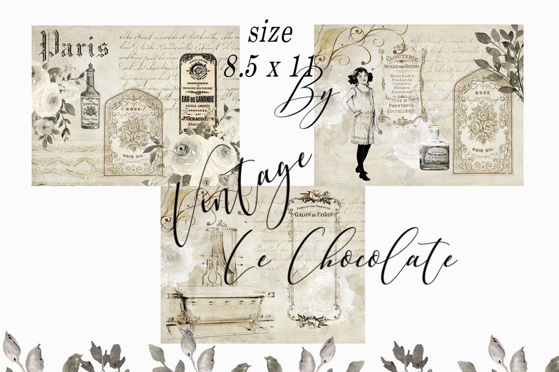 French Garden Journal Pages Scrapbook French Country Printable - Etsy