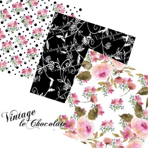 Digital Paper Pink Watercolor Rose Digital Paper Shabby Rose - Etsy