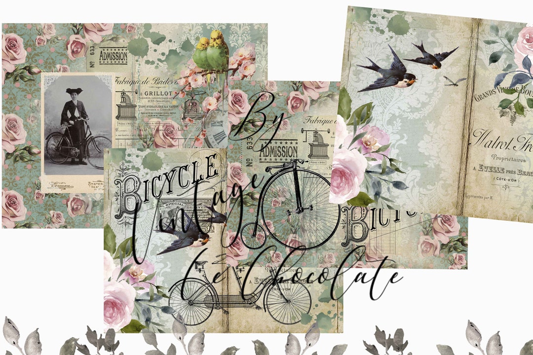 Junk Journals, Vintage Journal Pages, Shabby Printable, Scrapbook ...