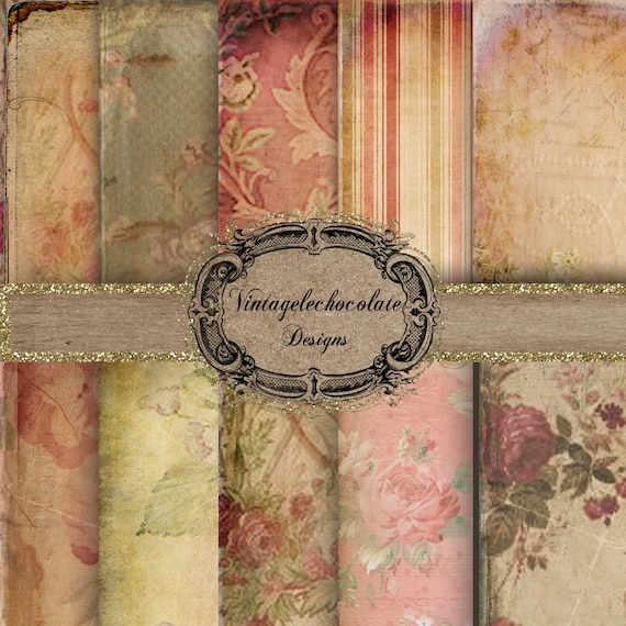 Pink Vintage Scrapbook Paper