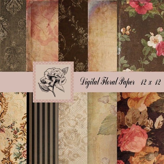 Digital Paper Digital Scrapbook Paper Old Vintage Papers | Etsy