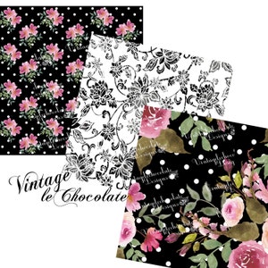 Digital Paper Pink Watercolor Rose Digital Paper Shabby Rose - Etsy