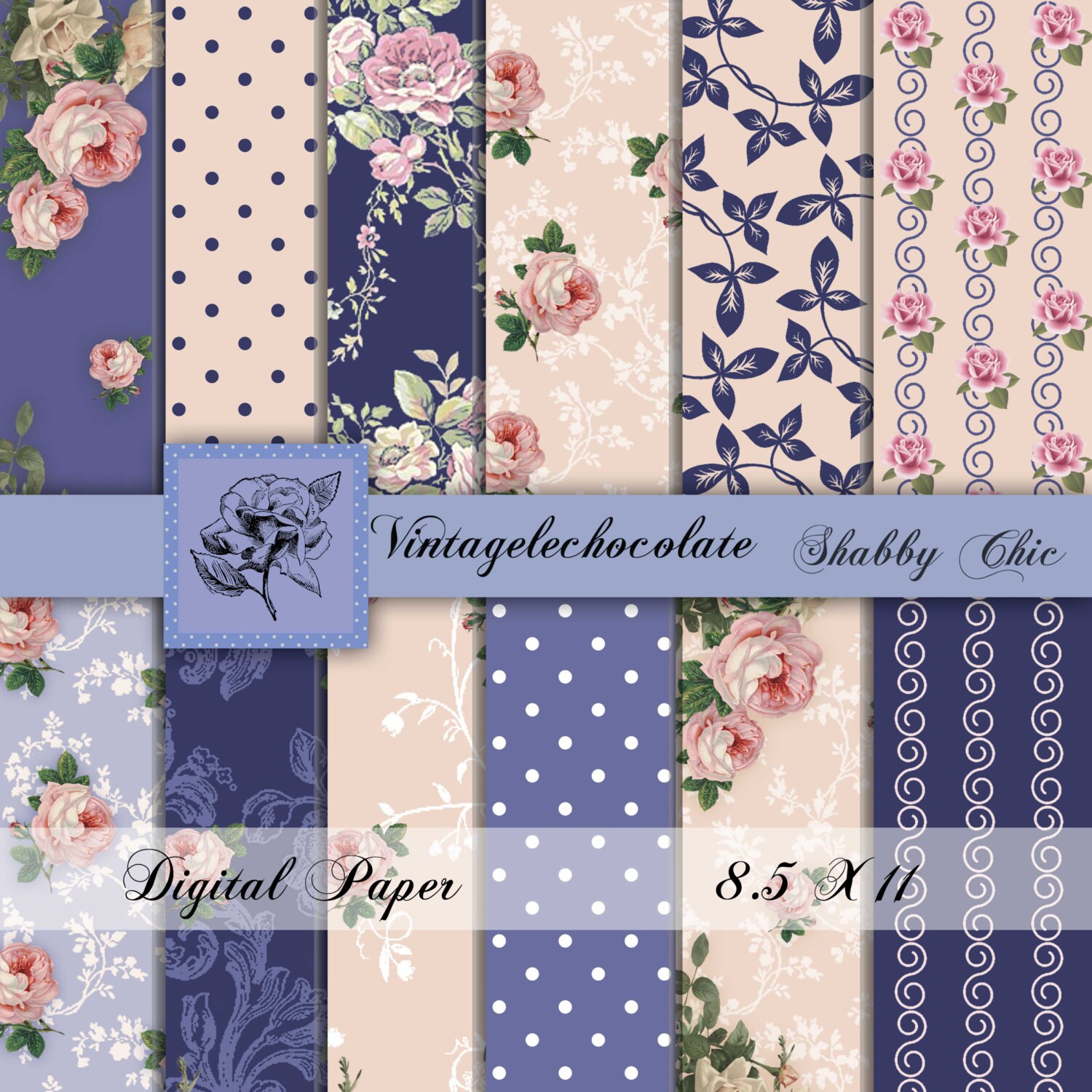 Vintage Shabby Digital Paper