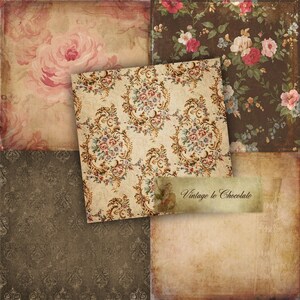 Digital Paper, Digital Scrapbook Paper, Old Vintage Papers, Vintage ...