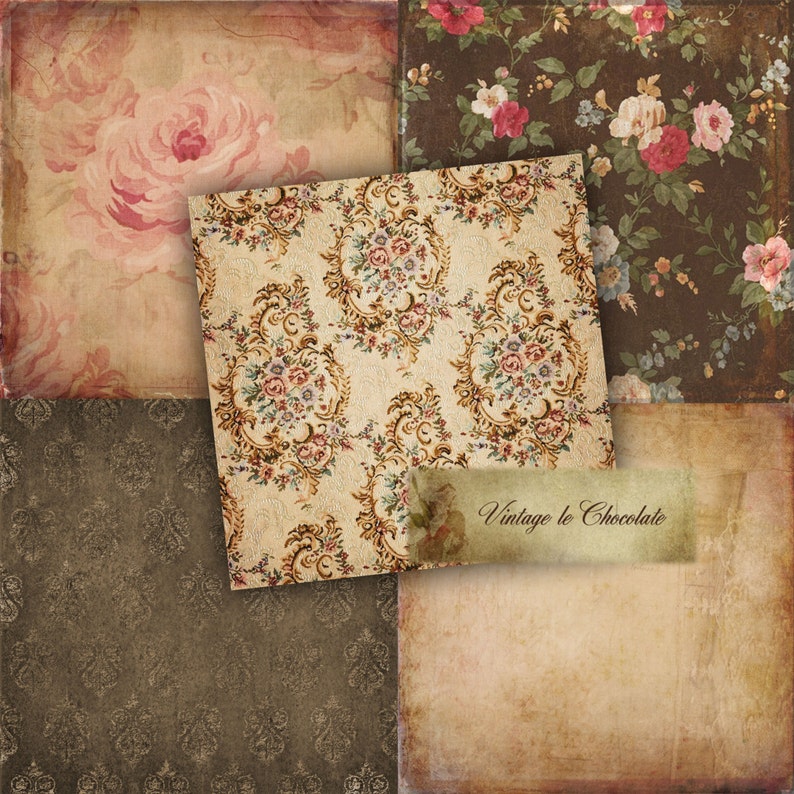 Digital Paper Digital Scrapbook Paper Old Vintage Papers | Etsy