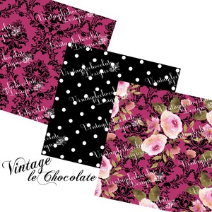 Digital Paper Pink Watercolor Rose Digital Paper Shabby Rose - Etsy