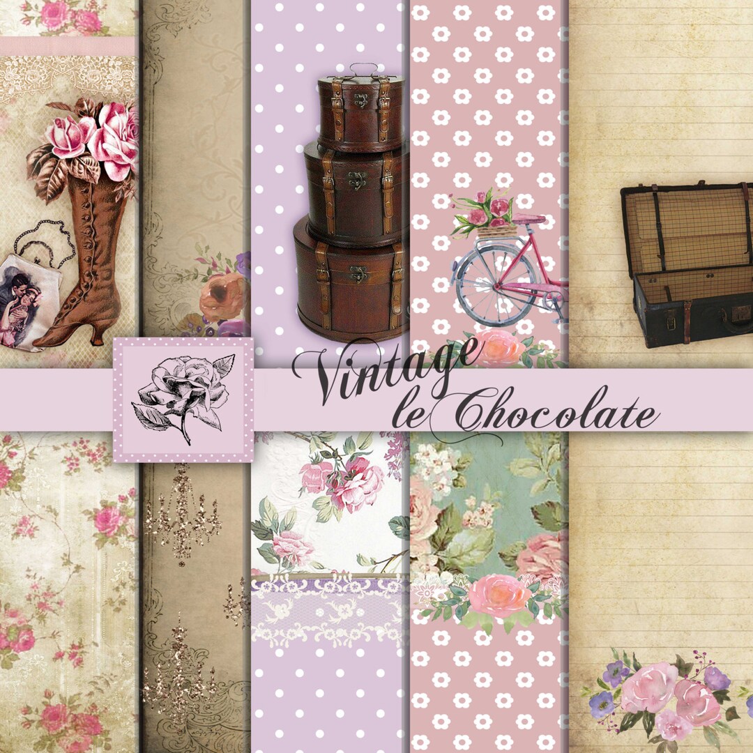 Digital Scrapbook Paper Digital Floral Background Paper Pink - Etsy