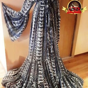 See Through Gray Snake Chiffon Robe Dress - Etsy