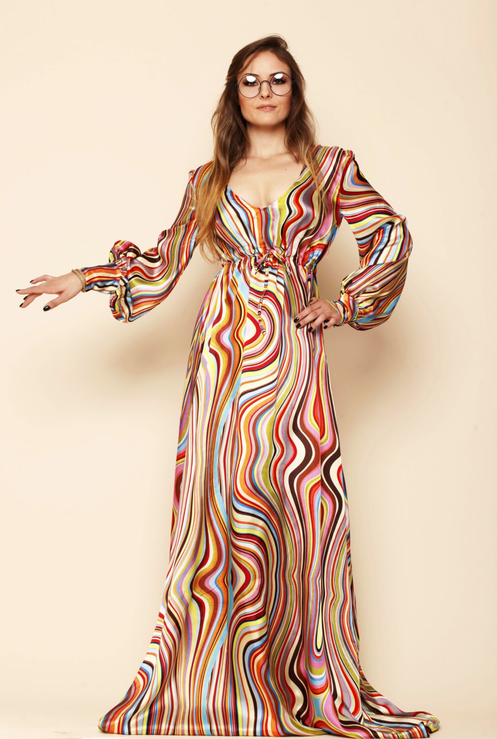 Psychedelic Summer Festival Dress Boho Formal Summer Festival | Etsy