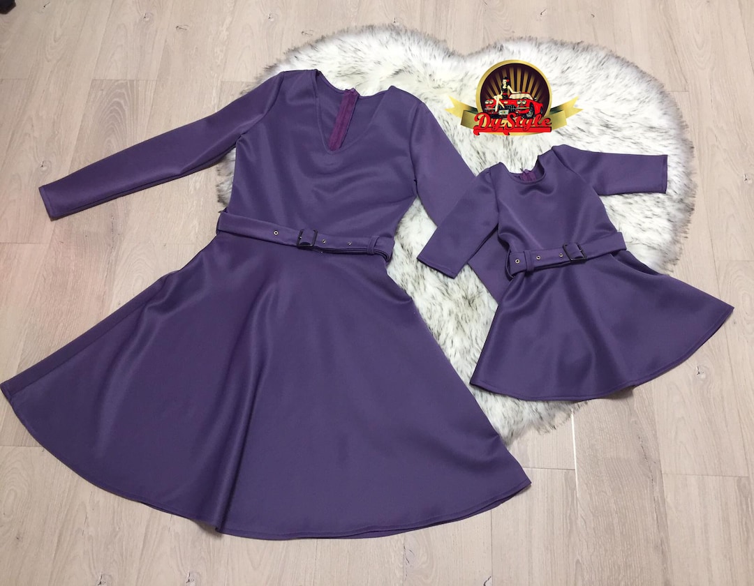 Purple Mom and Me Matching Outfit, Mommy and Me Dress, Matching Dresses ...