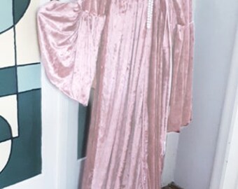 Satin Lined Luxury Velvet Robe, Boudoir Robe, Velvet Duster, House Robe ...