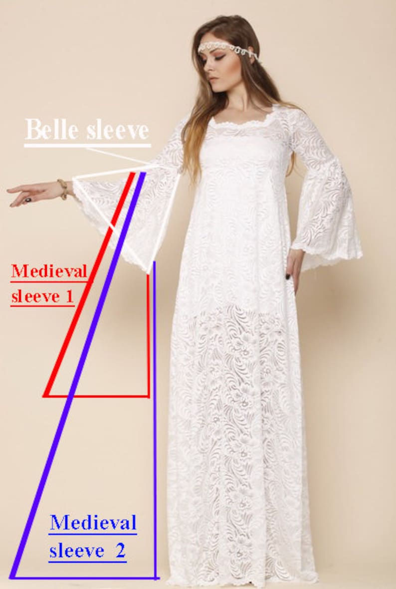 Medieval ivory wedding lace dress Renaissance plus size gown | Etsy