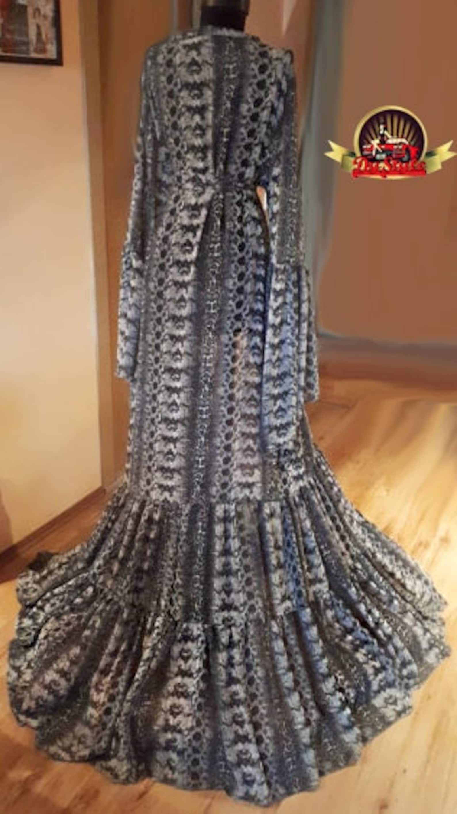 See Through Gray Snake Chiffon Robe Dress - Etsy