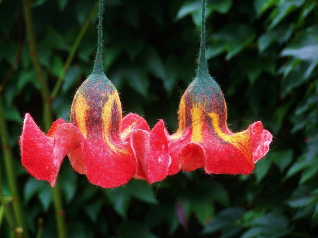 Felt Flowers Large Window Decorations Felted Flowers Hanging Flowers ...