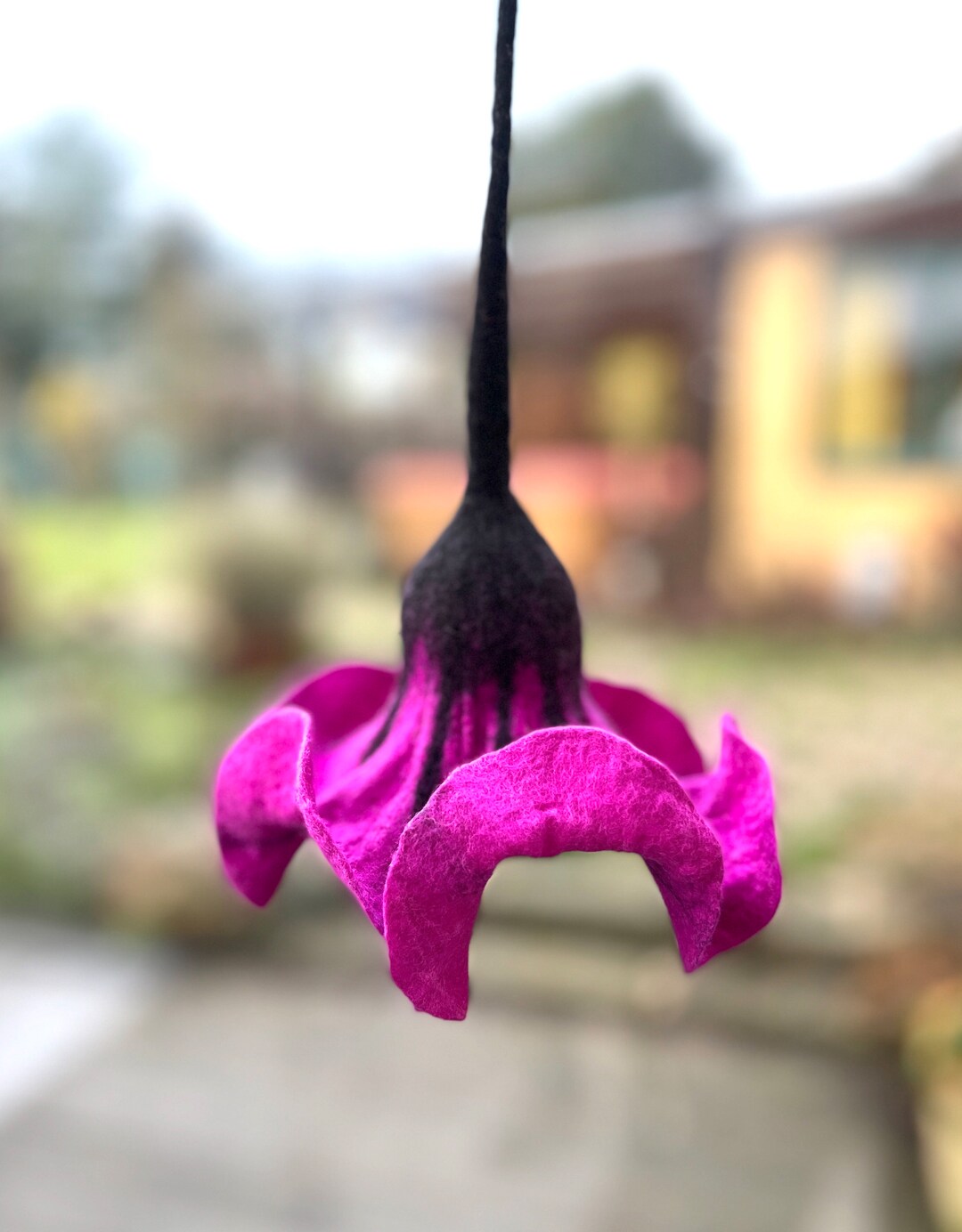 Window Flowers, Hanging Flowers Felted by Hand - Etsy