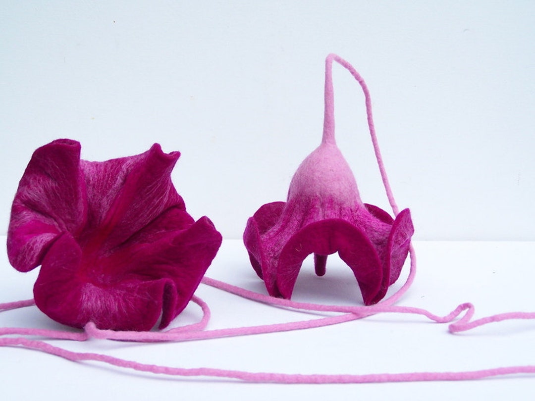 Felted Flower, Magenta and Pink, Flower, Felt, Felted, Decoration, Home ...