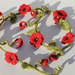 Glamorous Tender Little Red Poppy Garland. A Decoration for the ...