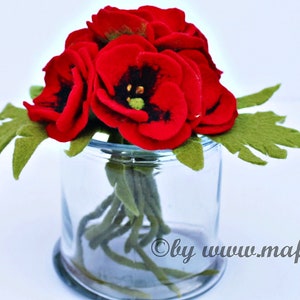 Glamorous Tender Little Red Poppy Garland. A Decoration for the ...