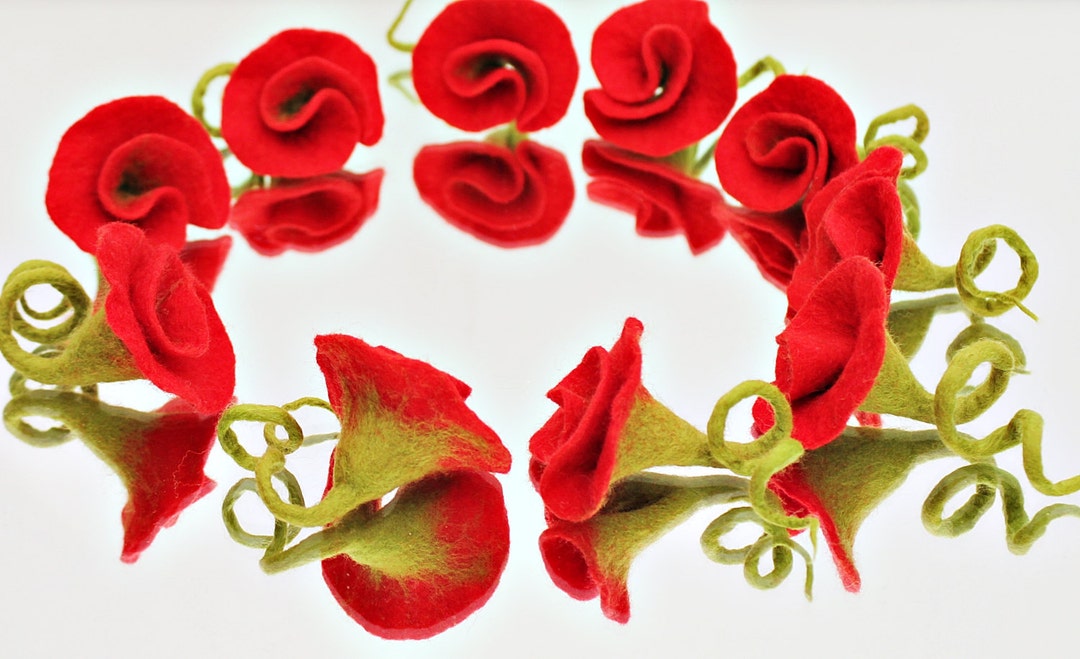 1x Roses in Red Dress Patches Material for Cornet - Etsy