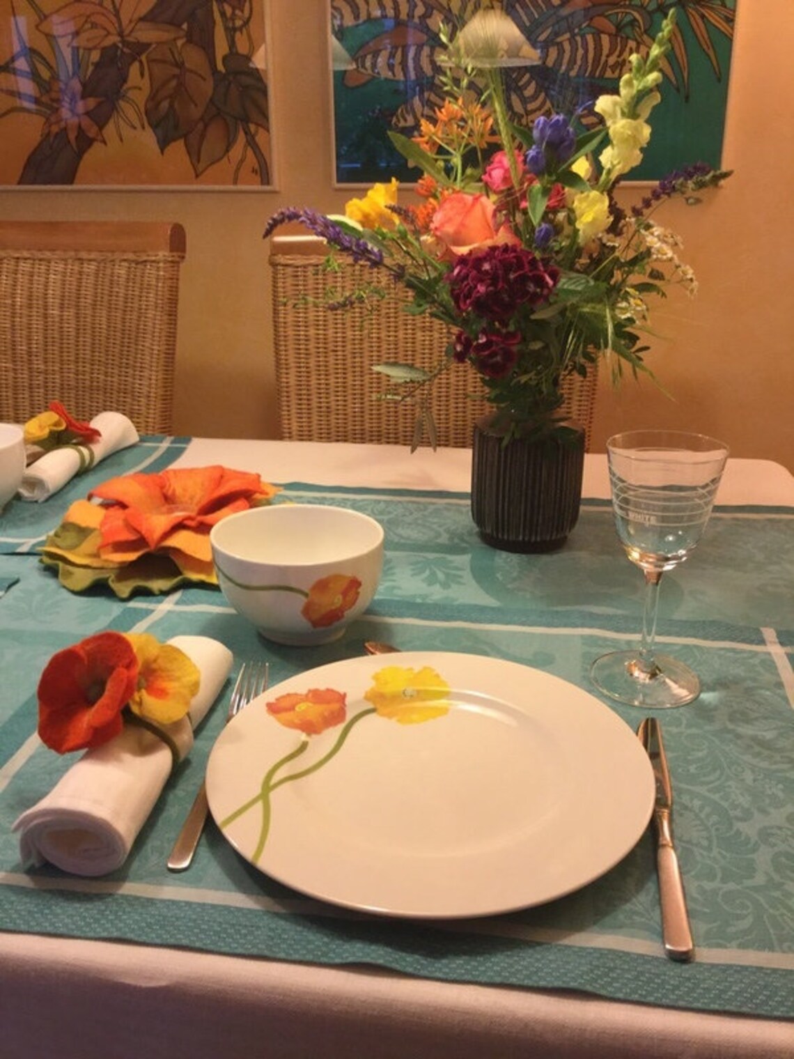 Glamorous Tender Little Red Poppy Garland. A Decoration for - Etsy