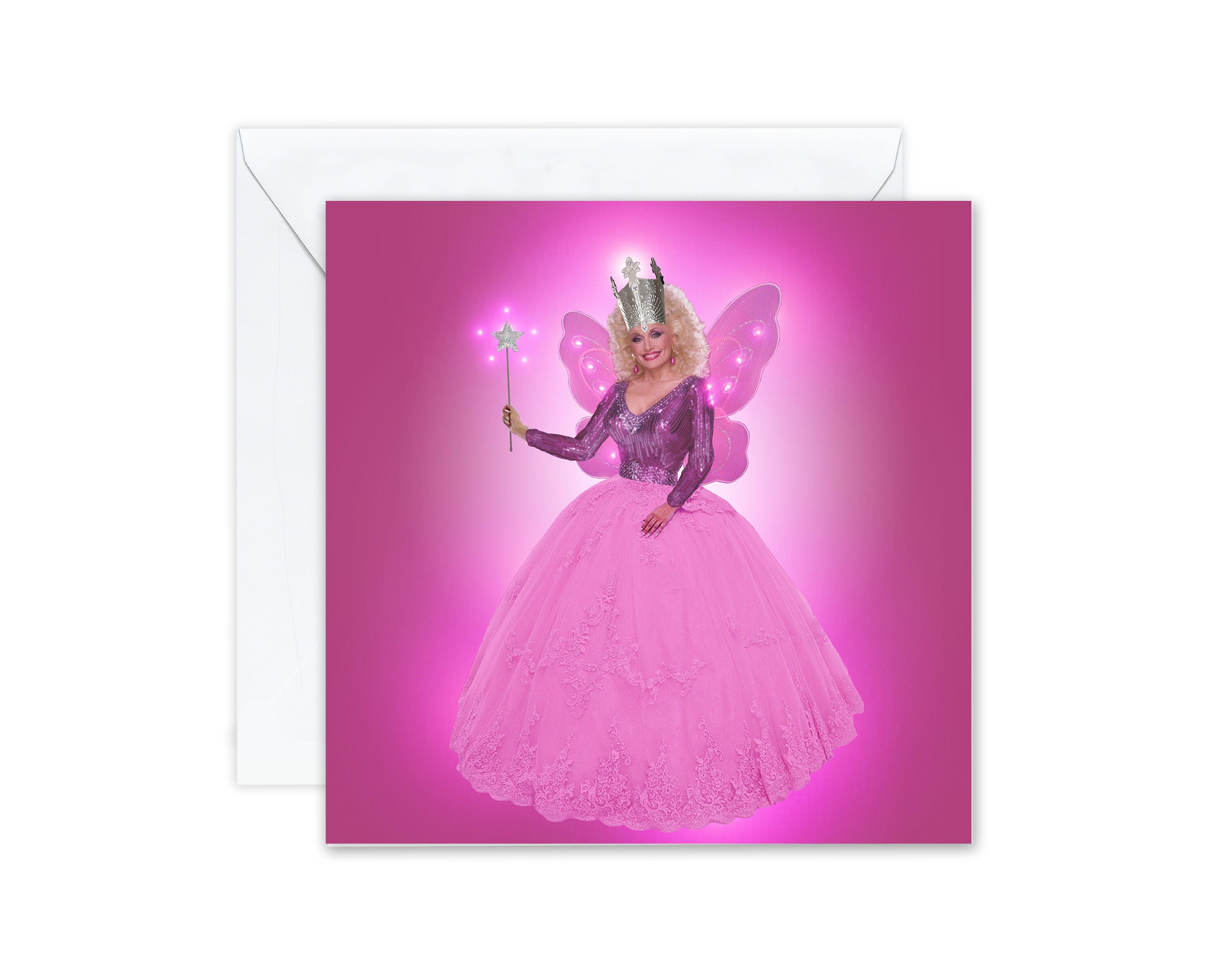 Dolly Magic Dolly Parton Fairy Queen Christmas Birthday Card Greetings ...