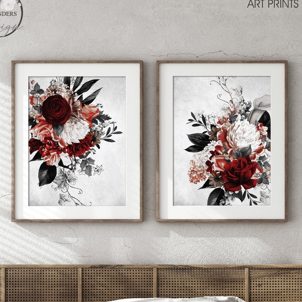 Burgundy Wall Art - Etsy