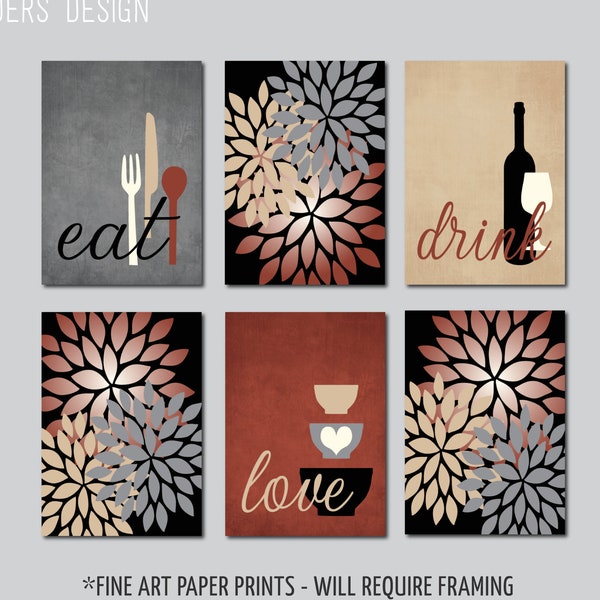 Eat Drink Love Art - Etsy