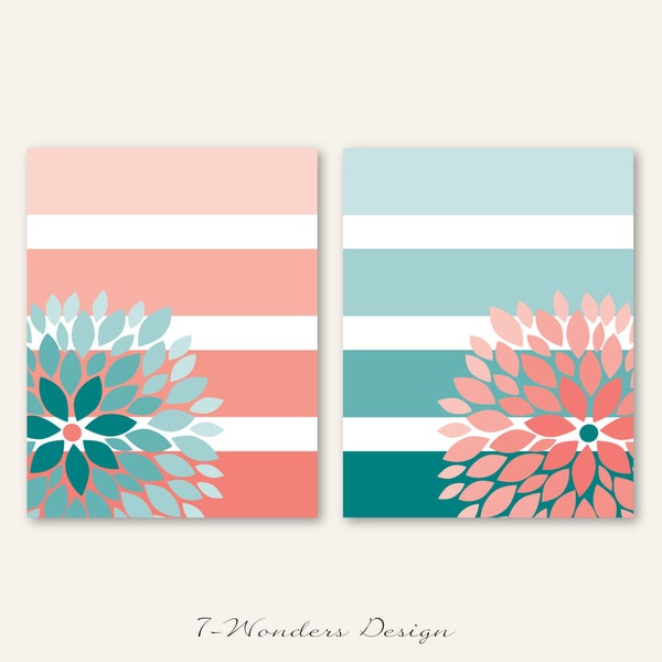 Coral Teal Wedding - Etsy