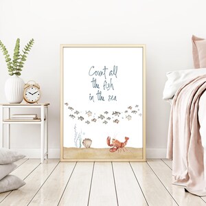 Girls Ocean Beach Nautical Wall Art Prints, Personalized Name Love You ...