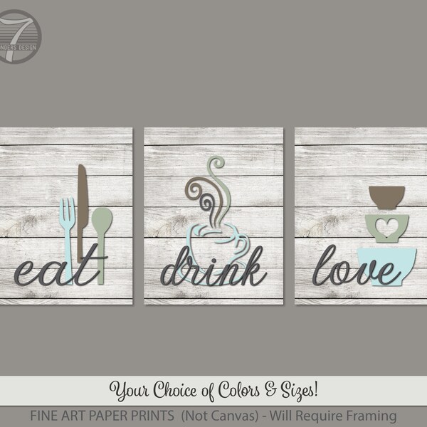 Eat Drink Love Art - Etsy