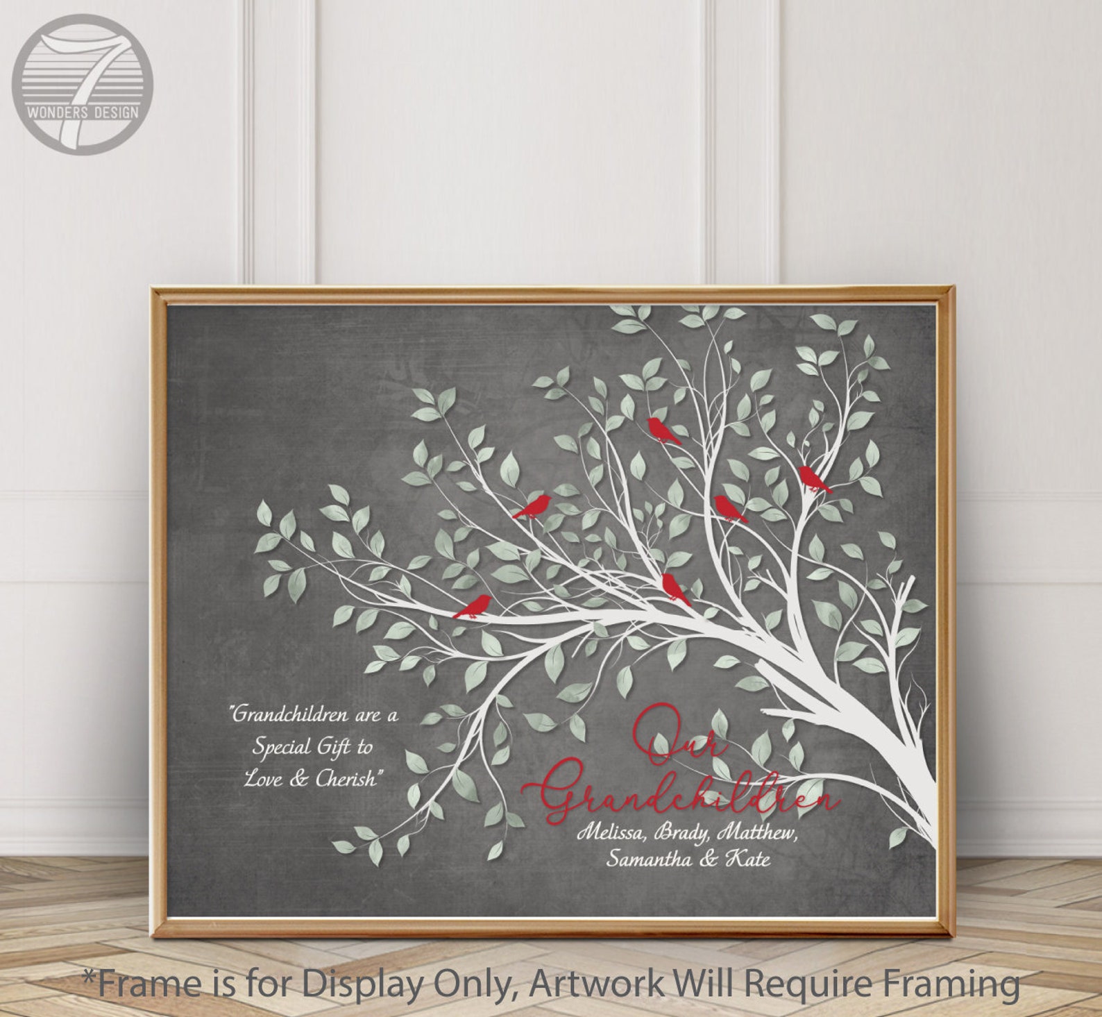 Personalized GRANDPARENTS Gift Custom Gift From Grandchildren Earthly ...
