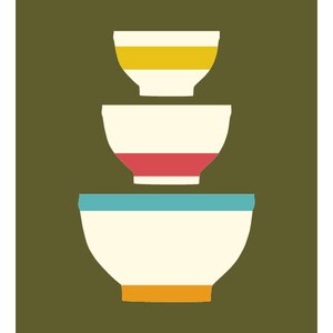 Kitchen Art Prints Cooking is Happiness, Utensils Bowls Boho Wall Art ...