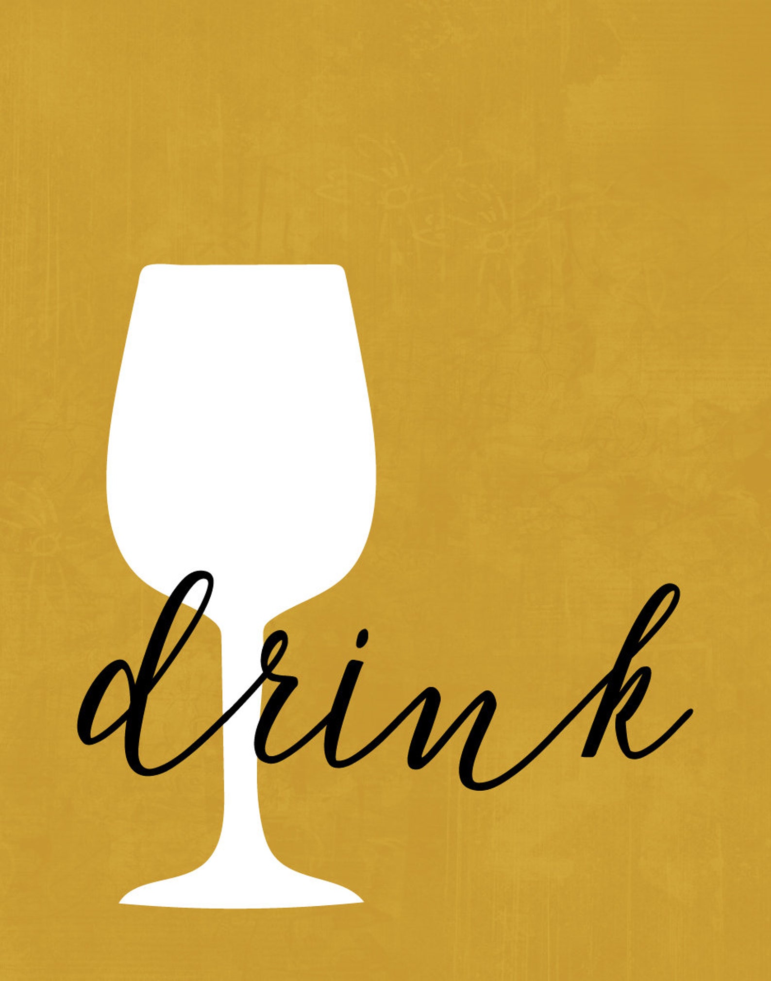 Modern Kitchen Wall Art Prints - Eat Drink Pray Love, Mustard Grey ...