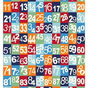 1-100 Numbers Wall Art, Children's Primary Colored Learning Art, Smart ...
