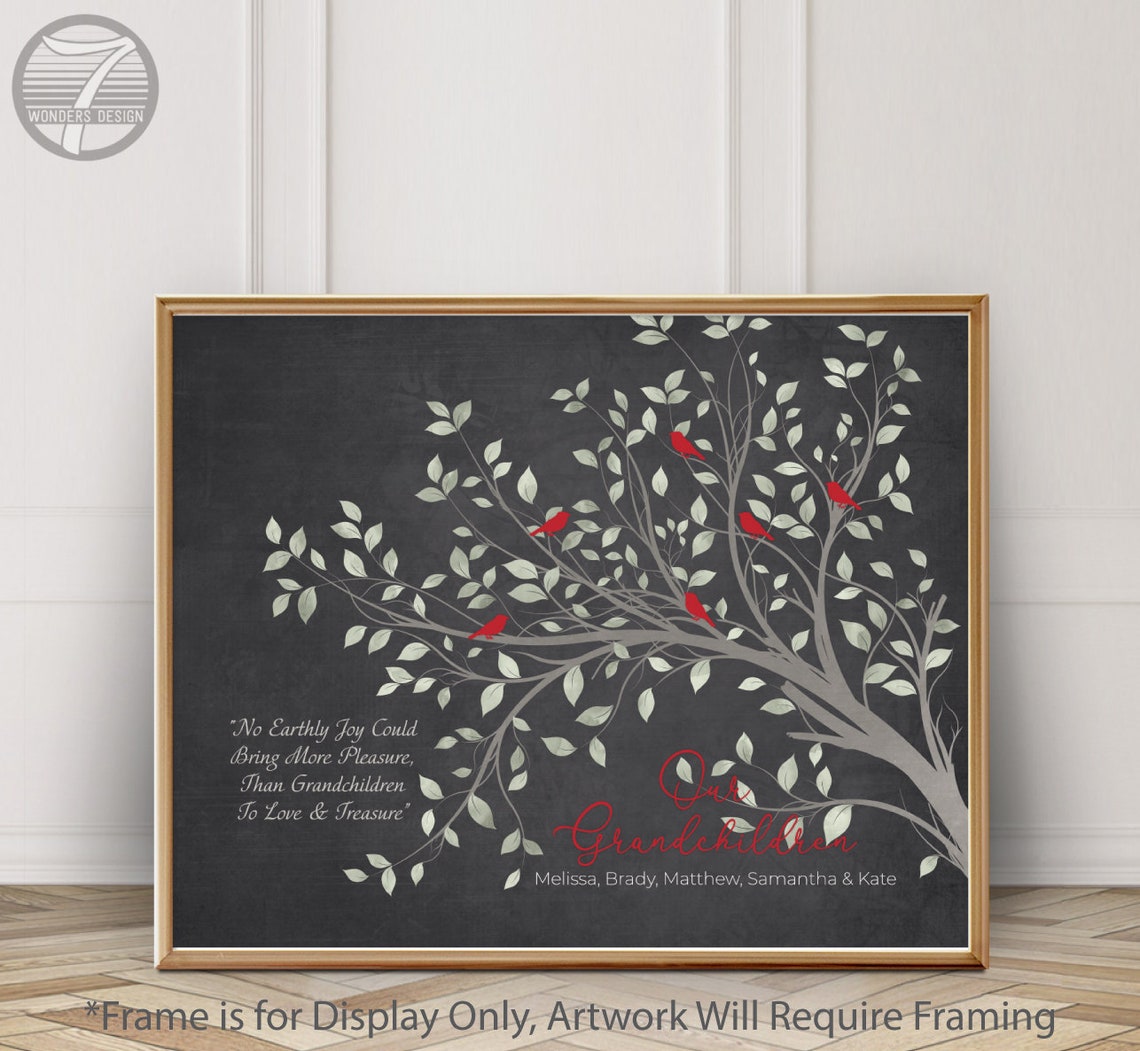 Personalized GRANDPARENTS Gift Custom Gift From Grandchildren | Etsy