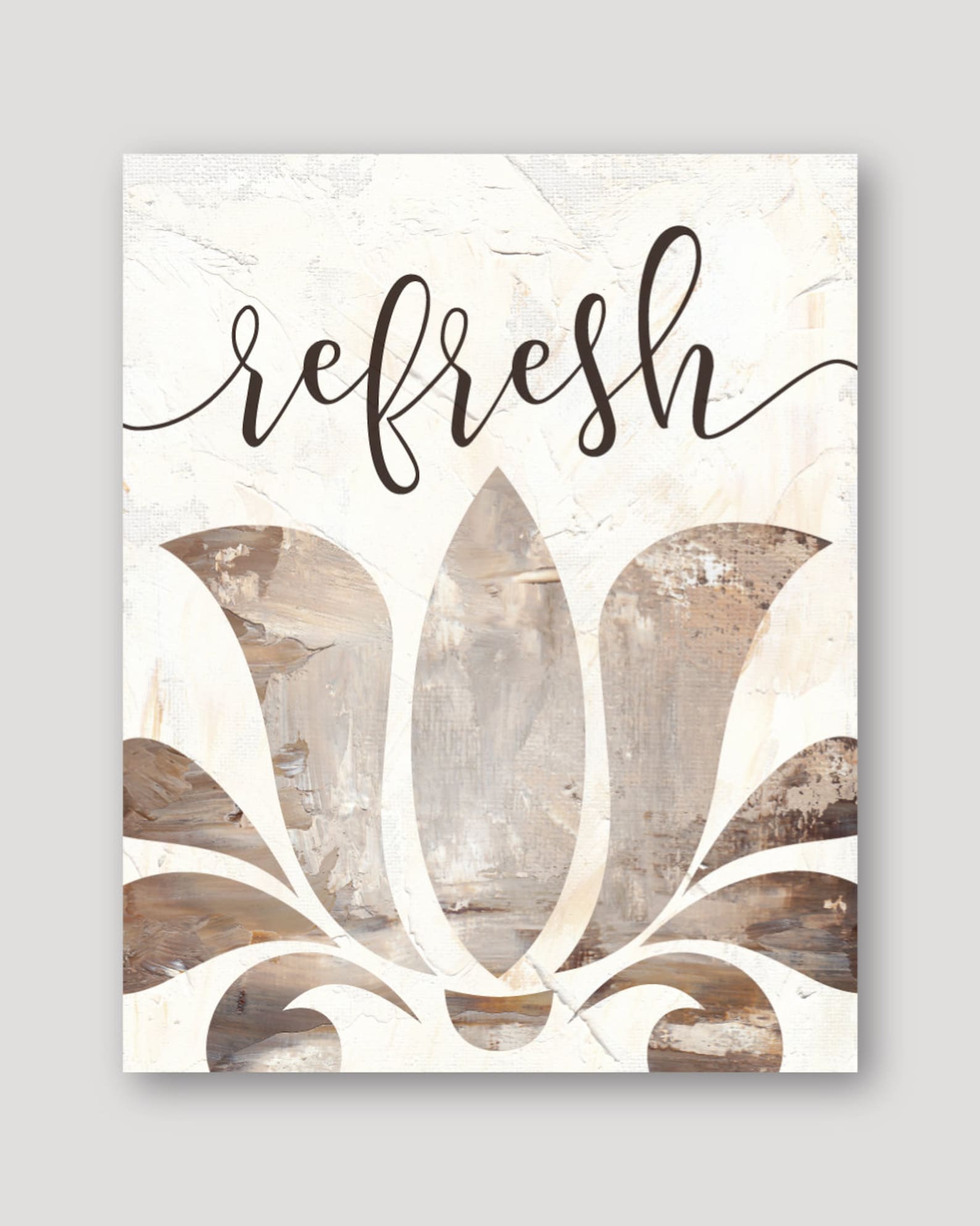 Bathroom Art Relax Renew Refresh Abstract Art Elegant Oil Paint ...