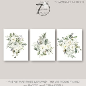 Botanical Plant Art Prints Farmhouse Eucalyptus Watercolor Flowers ...