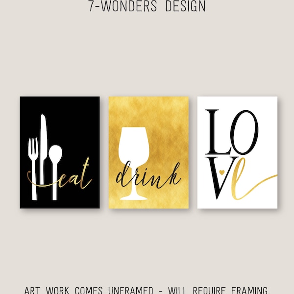 Eat Drink Love Art - Etsy