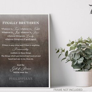 Philippians Scripture 4:8-9 Art Print Finally Brethren Whatever is True ...
