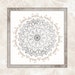 Calming Boho Mandala Art, Square Art Set of 3 Distressed Neutral Colors ...