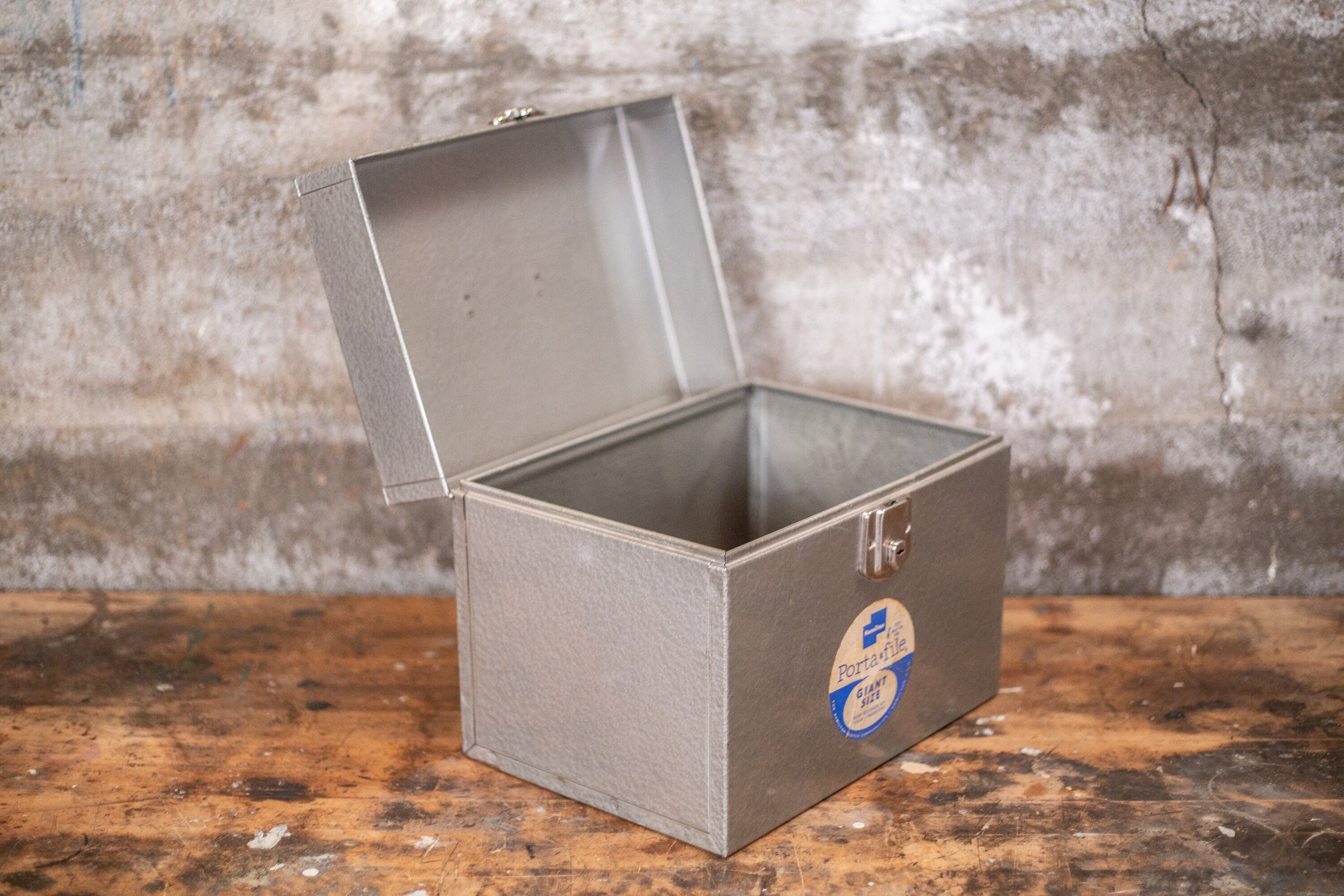 Vintage Locking File Box with Key File Organizer Desktop - Etsy Polska