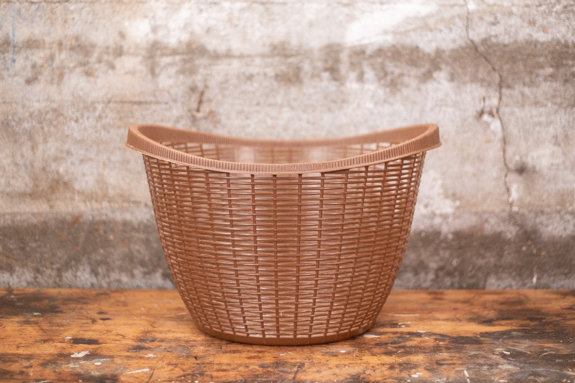 Vintage Laundry Basket Vintage Plastic Rubber Basket Open - Etsy UK