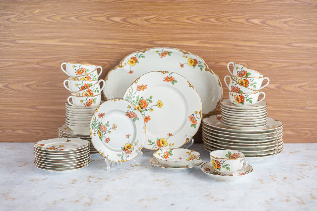 Antique Warwick China 4 Place Settings: Orange Poppy Pattern B2036-1 - Etsy