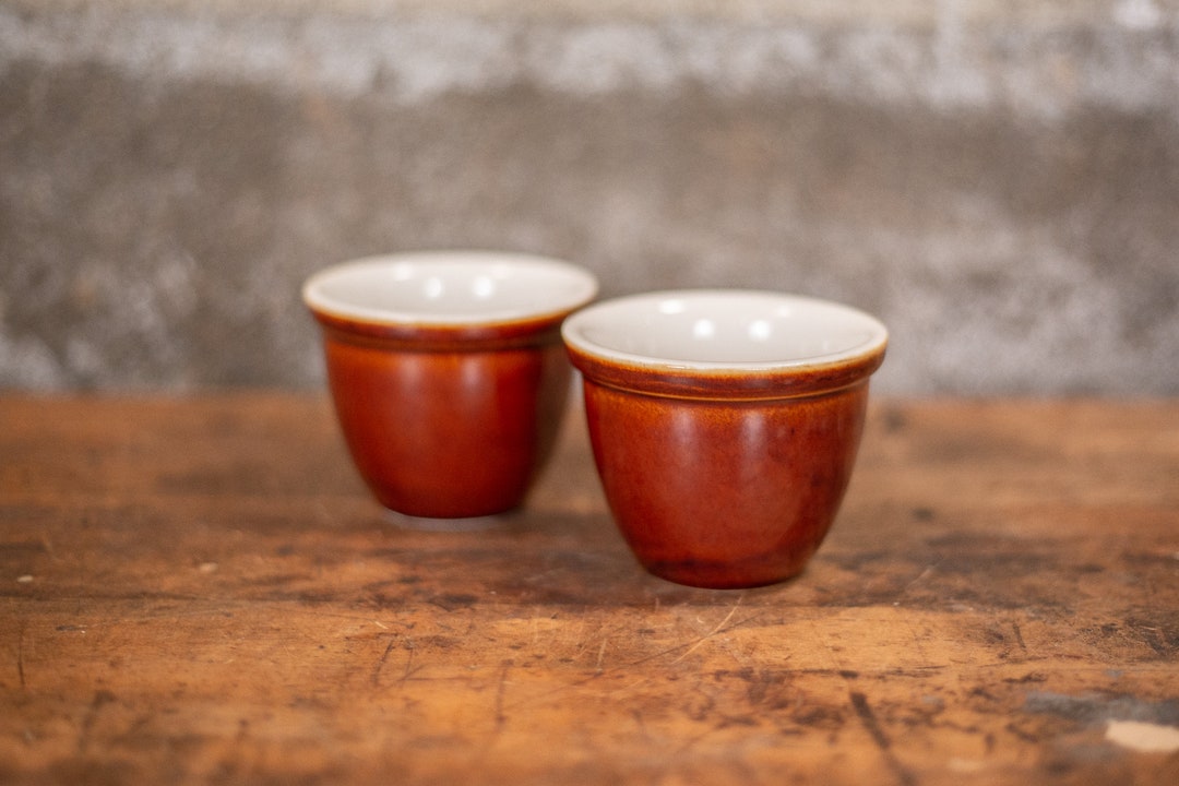 Vintage Hall Ceramic Custard Cups, Set of 2 USA Pottery Prep Bowls, - Etsy