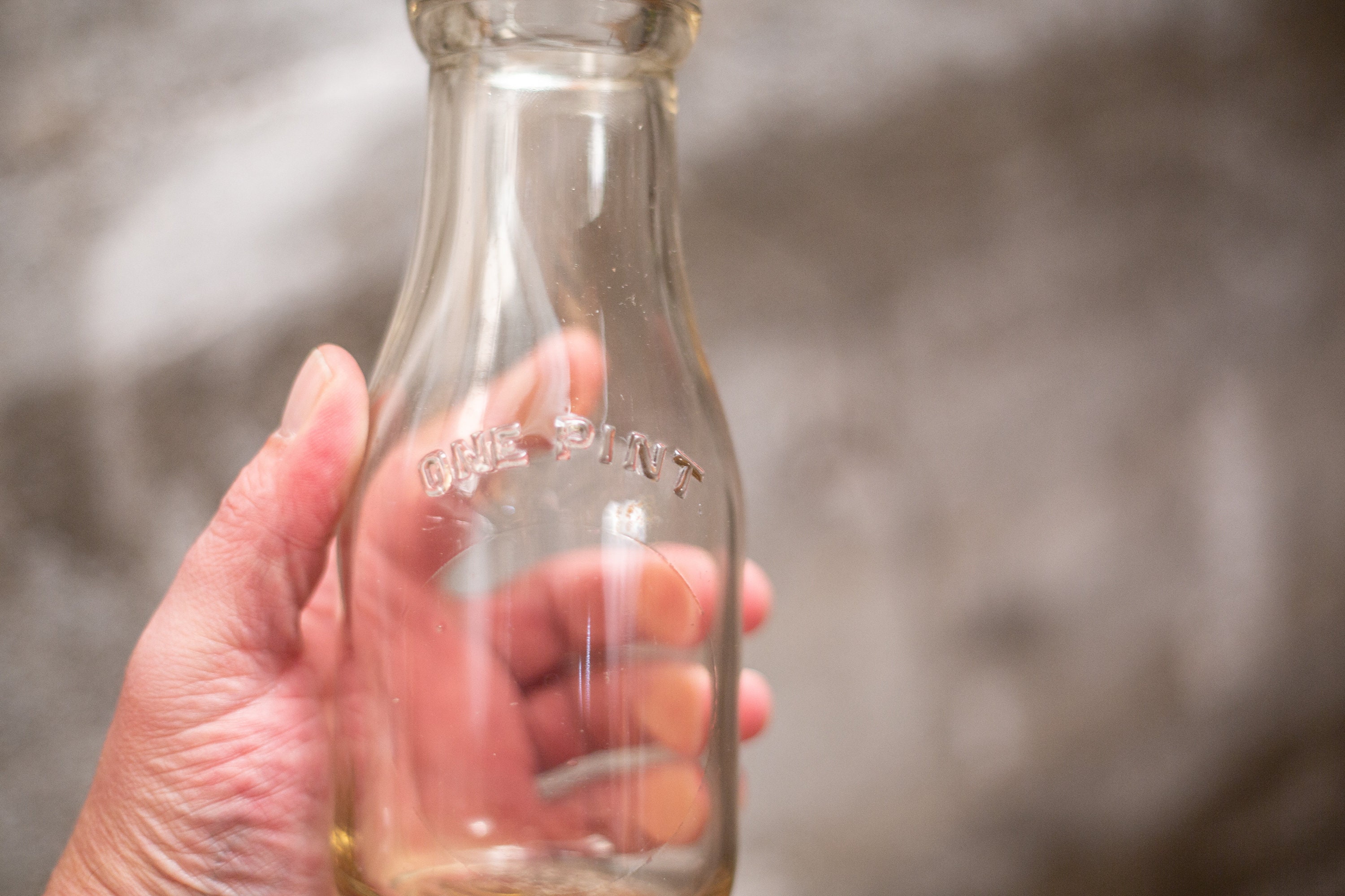 Vintage One Pint Milk Bottle Farmhouse Milk Bottle Vintage | Etsy