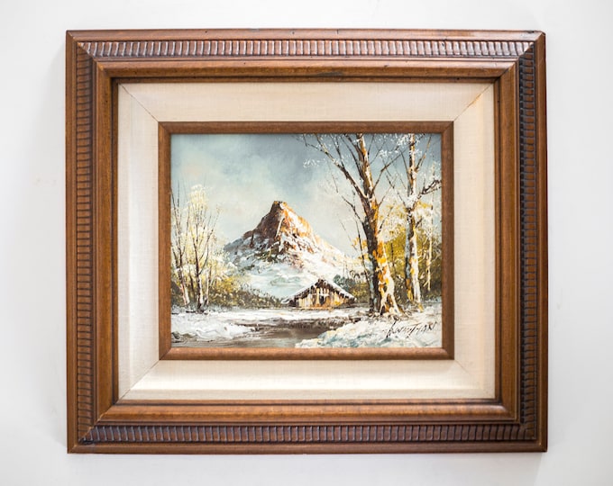 Vintage Oil Painting Landscape | G. Whitman Signed Original Oil ...