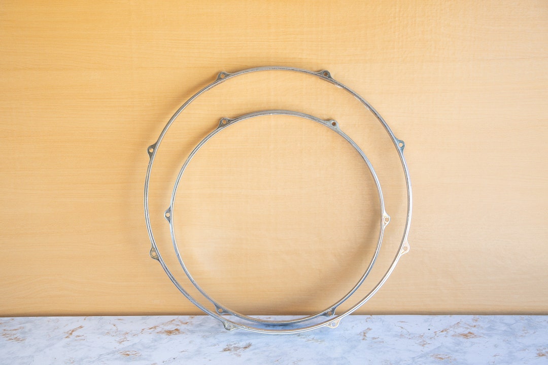 Vintage TAMA Star Cast 16 and 13 Inch Drum Hoops, Die Cast Zinc Drum ...