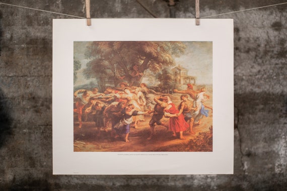 Vintage Lithograph Peter Paul Rubens Dance of the Country | Etsy